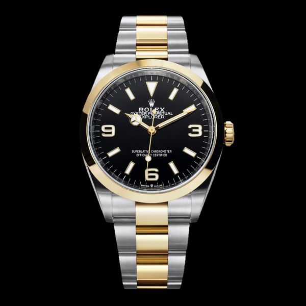 Rolex Oyster Perpetual Explorer 36 in Oystersteel & 18K Yellow Gold ...