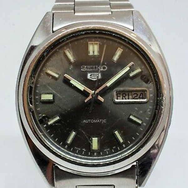 Seiko 5 Five 7009 3040 Automatic DayDate Mens Wrist Watch | WatchCharts Marketplace