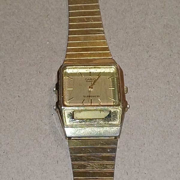 MENS WATCH CASIO TELEMEMO 20 DATA AB-100 344 1980s VINTAGE Spares Or ...