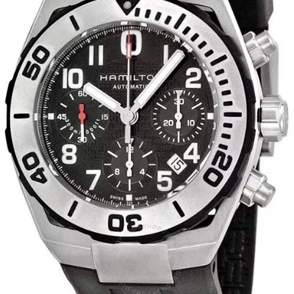 Hamilton Khaki Navy Sub Automatic Chronograph w box and papers. Like ...