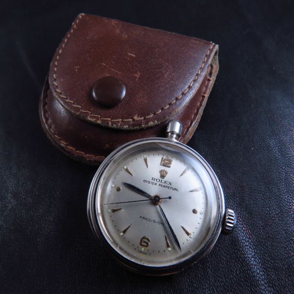 RARE ROLEX 6044 OYSTER PERPETUAL POCKET MANUAL WINDING WATCH FREE ...