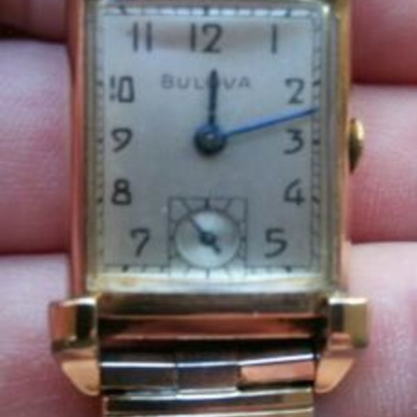Vintage MEN WATCH BULOVA 21 JEWEL 7AK 10K GF Mechanical Wind-Up 48 ...
