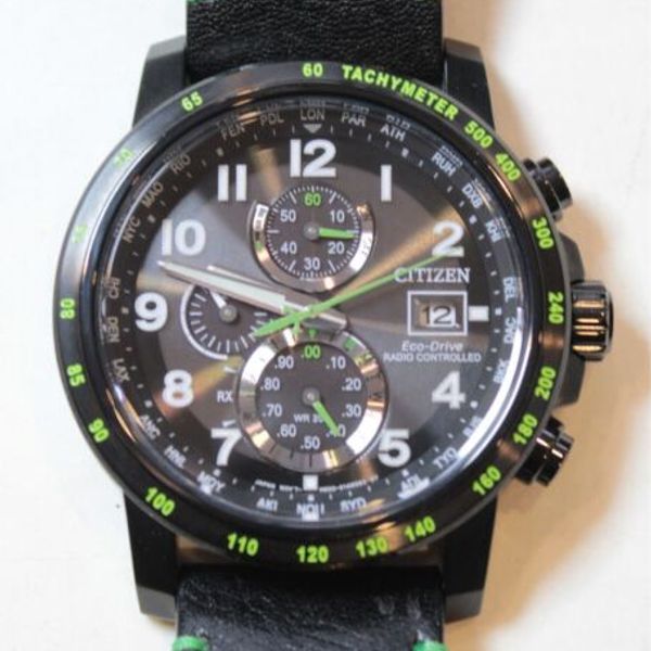 Mens Citizen Eco Drive Radio Controlled Chronograph H800 wrist watch ...