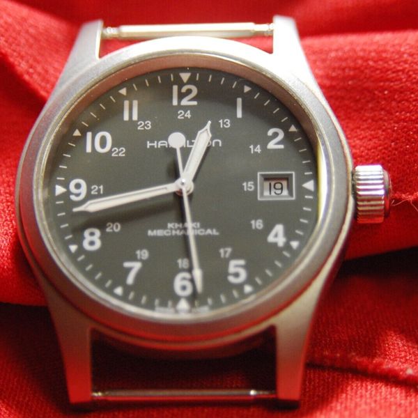 Hamilton Khaki Field H69419363 Military Manual Wind Watch Green Dial ...