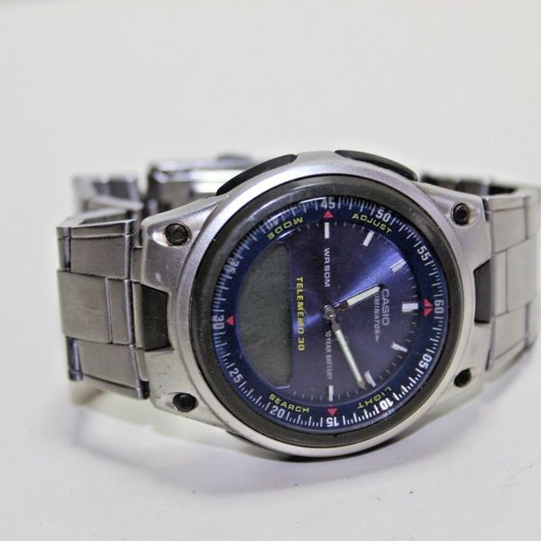 Men's Casio Watch 2747 AW-80 Telememo 30 World Time 3 Alarm Countdown ...