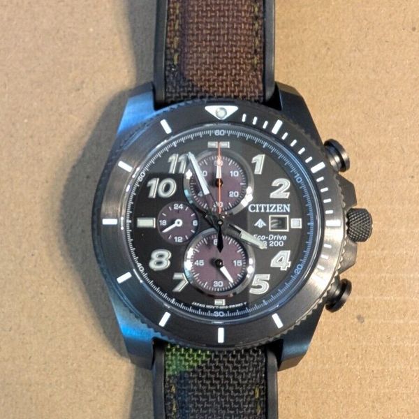 Citizen Eco-Drive Promaster 44mm Black Stainless Steel Case Camouflage ...