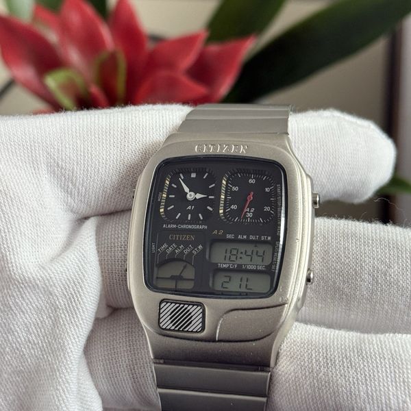 Rare Vintage Citizen Ana-Digi Thermometer Menâ s Watch 8982-088549 JDM ...