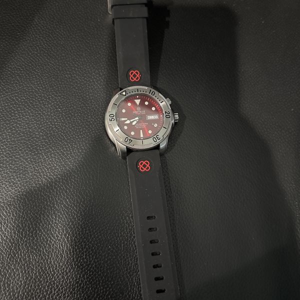 Deep Blue Automatic Precision Diver Watch Limited Edition , Red Face ...
