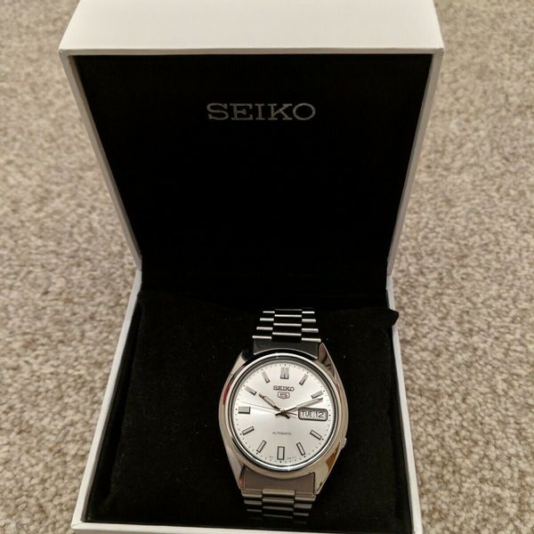 Seiko 5 Automatic Grey Dial Stainless Steel Mens Watch SNXS75 SNXS75K1 ...