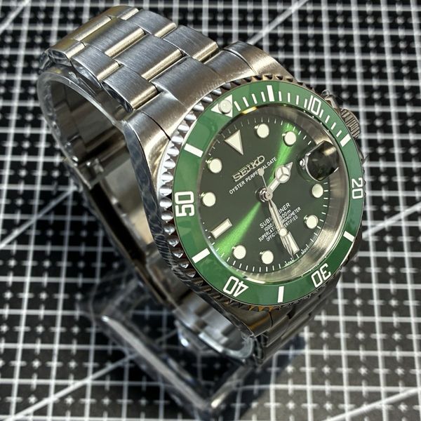 Seiko Mod Submariner Hulk Automatic NH35 Watch | WatchCharts Marketplace