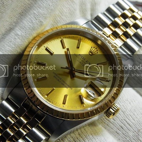 FS Shiny Rolex 15233 Engine Turned Bezel Index Dial Two Tone Automatic ...