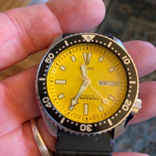 Seiko SKXA35 Yellow 200m Diver | WatchCharts
