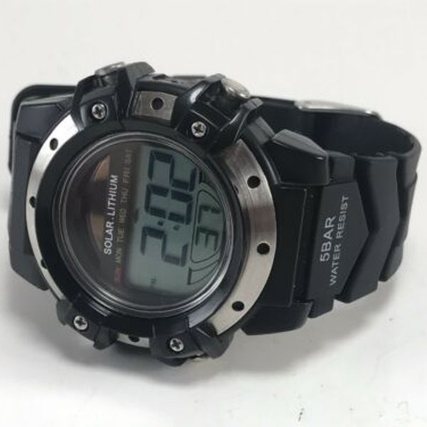 Solar Lithium Men’s Watch | Digital Display | WR 5 Bar | Working ...