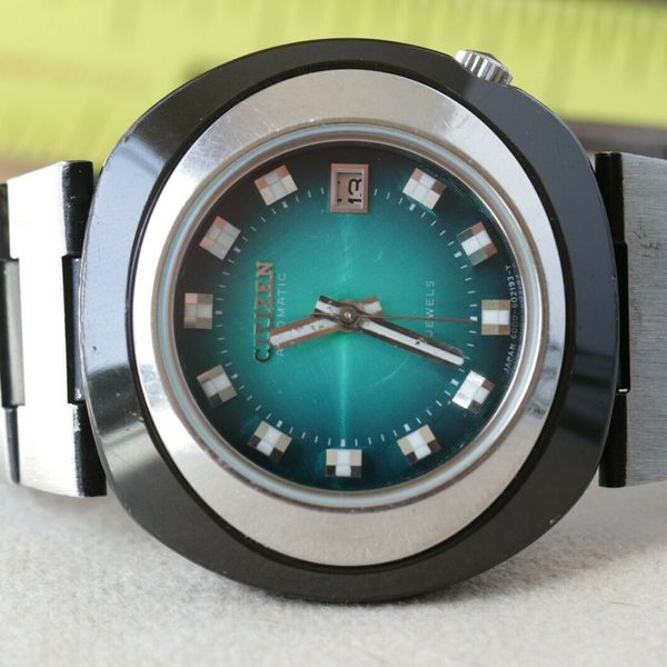 Citizen Automatic Vintage Watch with a Funky Green Dial 62-6911 Working ...