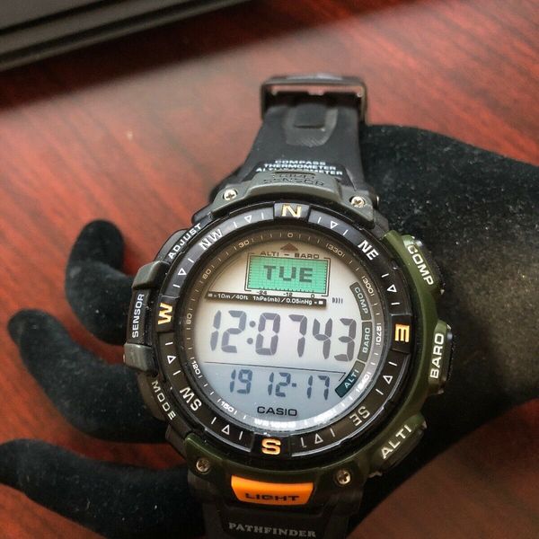 Casio Pathfinder Triple Sensor 2271 PAG 40 COMP BARO ALTI Digital Watch ...