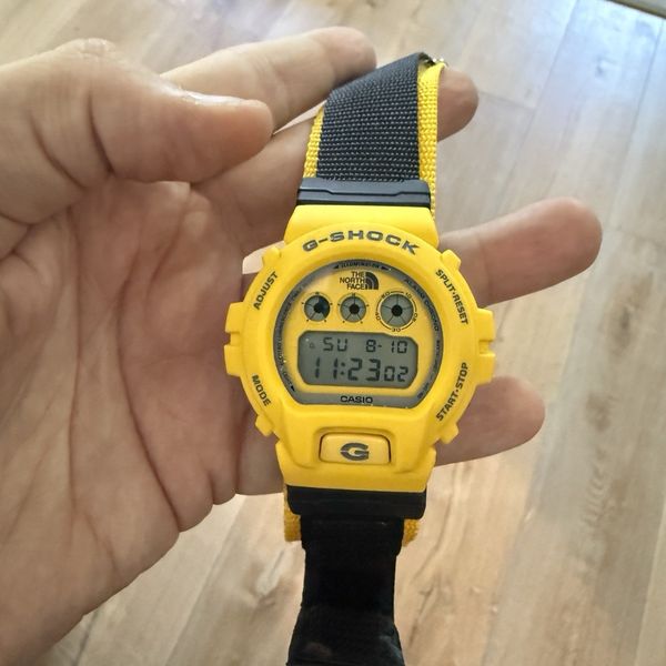 Supreme x The North Face x Casio G-Shock DW-6900 Watch Yellow w/ Case ...