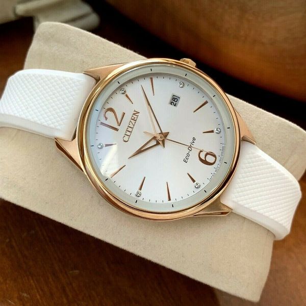 Citizen Eco-Drive Women's Chandler FE6103-00A Rose Gold Solar Watch ...