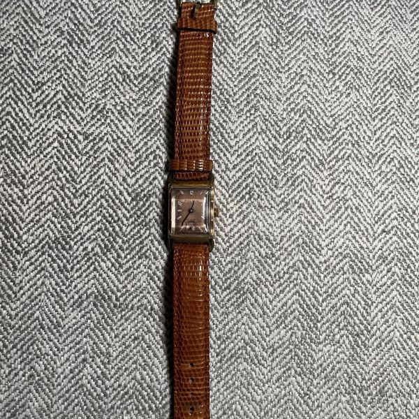 Vintage 1950s Bulova 10k Gold-Filled Rectangular Manual Wind Watch â ...