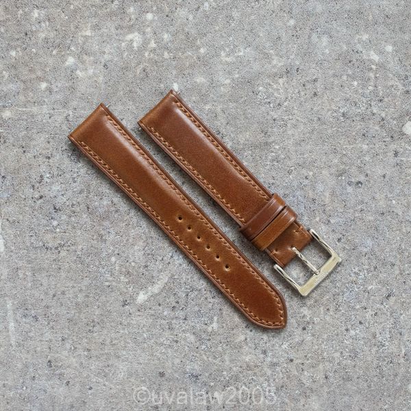 [WTS] 18mm Artisan Cognac Shell Cordovan Leather Strap, Brand New ...