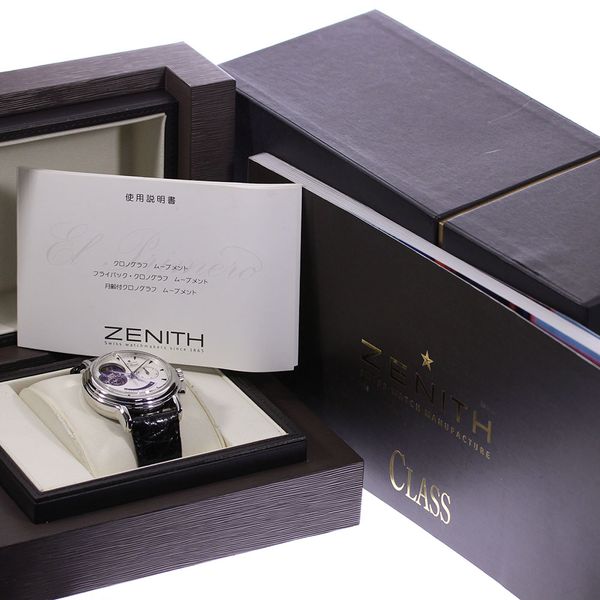 Beauty ★ With box [ZENITH] Zenith Chronomaster T Open Power Reserve 03. ...