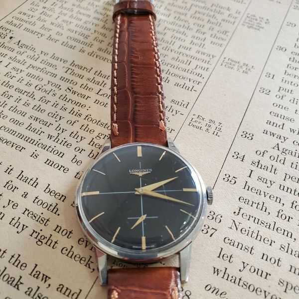 longines manual wind mens dress watch, thin 36mm | WatchCharts Marketplace