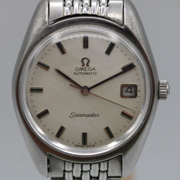 OMEGA Seamaster Silver Men's Stainless Steel Watch - 166.067 ...