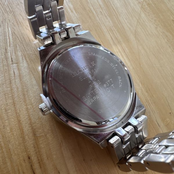 Elgin II Watch Men 45mm Silver with Black Dial - Brand New ...