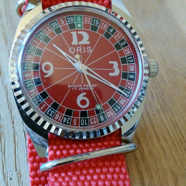 ORIS VINTAGE 17 JEWELS MECHANICAL HAND-WINDING VINTAGE ROULETTE WATCH ...