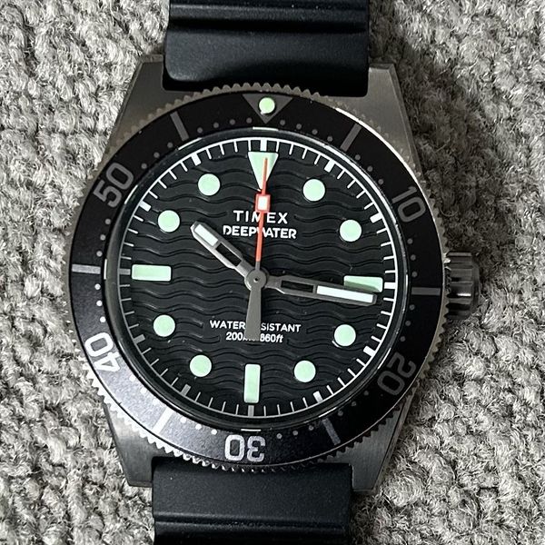Timex Deepwater Reef Quartz Dive Watch 41mm TW2W74700 with Rubber Strap ...