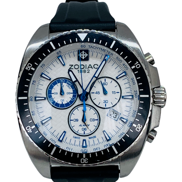 Zodiac SPEED DRAGON ALARM ZO5506 Alarm Date Men Dial 100m SWISS Watch ...