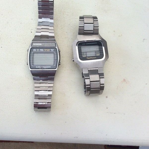 SEIKO A359-5010 & BELTIME LCD DIGITAL CHRONOGRAPH WATCHES ( not working ...