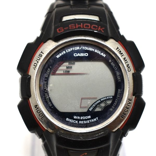 Men Casio G-Shock Wave, Watch Black Red Tough Solar Atomic GW-300 NEEDS ...