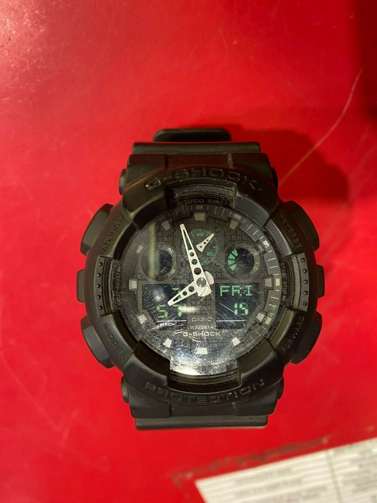 Casio G Shock Ga 100 1a1 Analog Digital Blackout Military Mens Watch