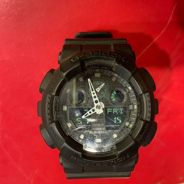 Casio G-Shock GA-100-1A1 Analog-Digital Blackout Military Men's Watch | WatchCharts Marketplace