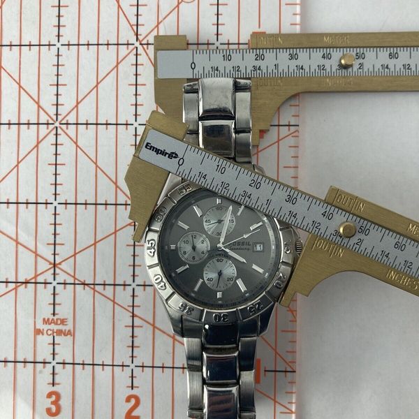 Fossil Blue CH-2331 Men's 42mm Gray Dial Chronograph Watch w/Bracelet ...