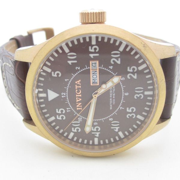Invicta Specialty Collection Model 11196 48mm Mens Brown Leather Band ...