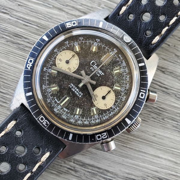 FS: Vintage Clebar Chronograph reverse panda tropical dial ...