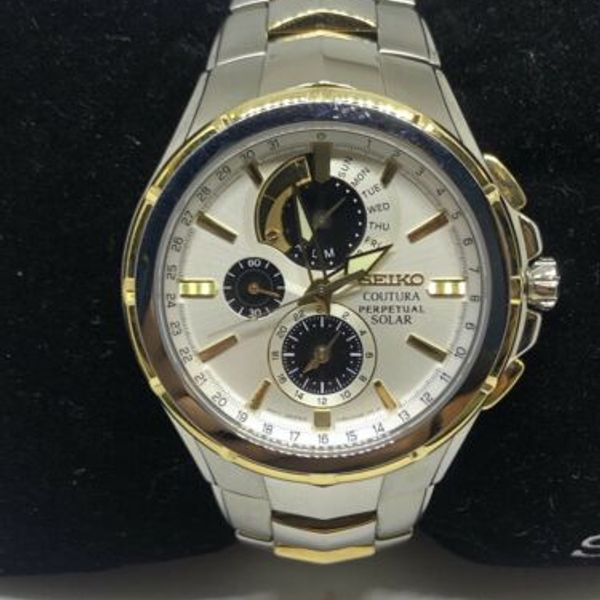 Seiko Men's Coutura Japanese-Quartz Watch with Stainless-Steel Strap ...