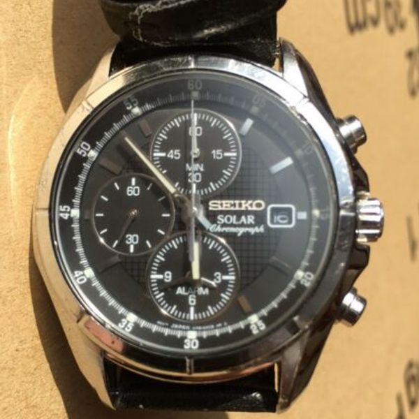 Mens Seiko solar chronograph watch V172 0AB0 | WatchCharts