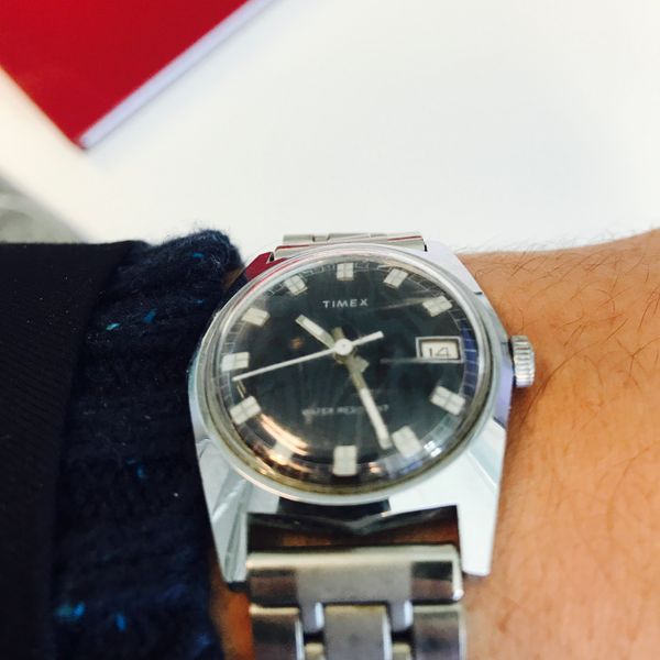 [WTS] Vintage Timex Wind-Up Automatic (Cool bluish purple tiger dial ...