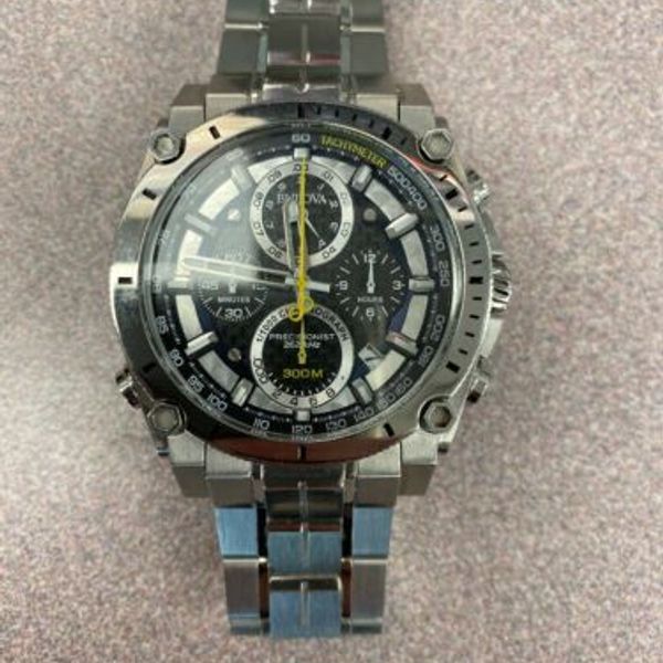 Bulova Precisionist 96B175 Men's Wrist Watch - Stainless Steel Case And ...