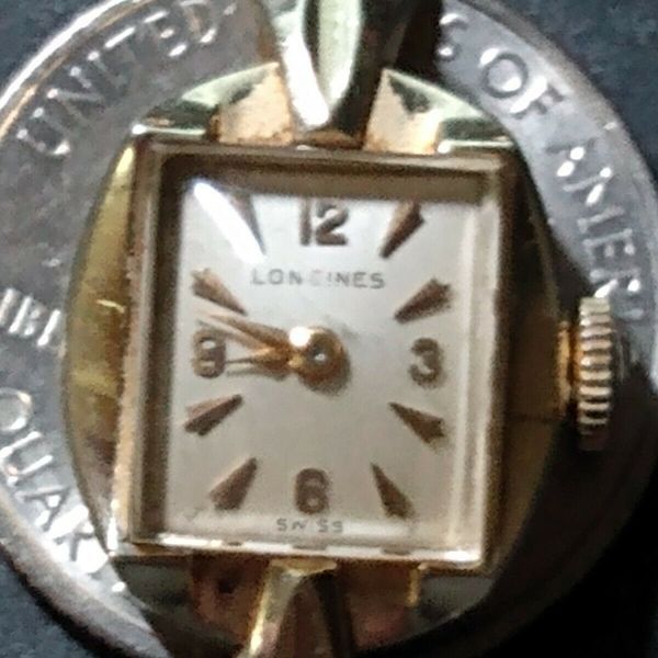 14KT SOLID YELLOW GOLD WATCH WITHOUT BAND!! 8.2 GRAMS!!! LONGINES SWISS ...