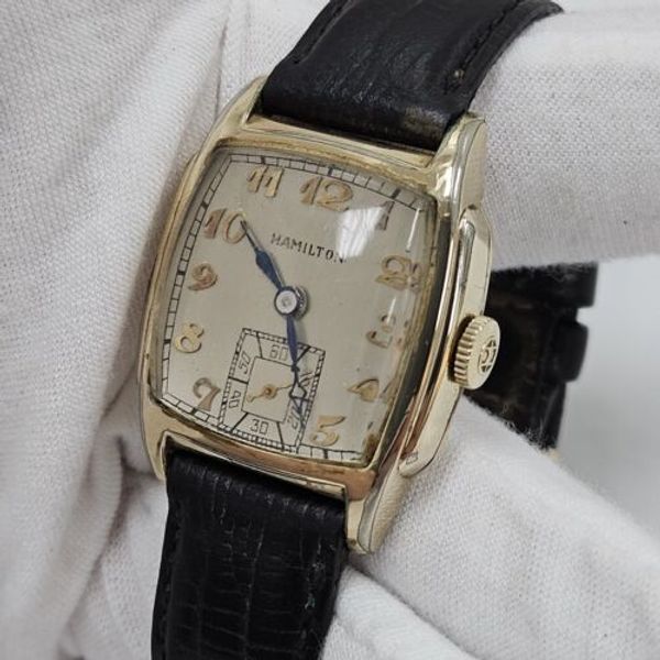 Vintage Hamilton "Scott" Watch Mens 10k Gold Filled 17 Jewels Cal 987-E ...