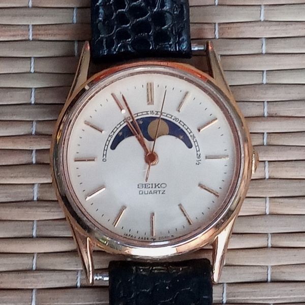 Rare Vintage 2A24-0048 - 1988 MOONPHASE SEIKO Women Watch | WatchCharts ...