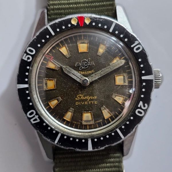 ENICAR (ULTRASONIC) SHERPA DIVETTE STEEL /DIVER MODEL | WatchCharts ...