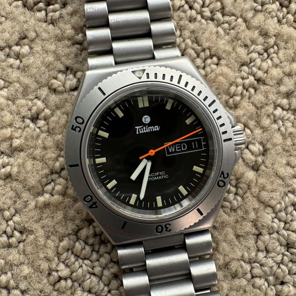 Tutima Pacific 670 200M 40mm Automatic German Dive Watch | WatchCharts ...