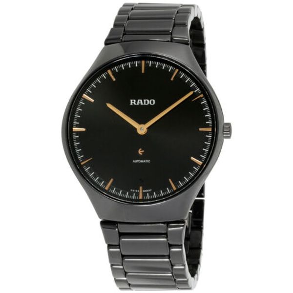 Rado True Thinline Automatic Movement Black Dial Men's Watch R27969172 ...