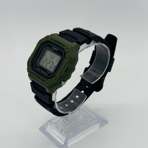 Casio W218H-3AV, 50 Meter WR Chronograph Watch, Alarm, Black Resin ...