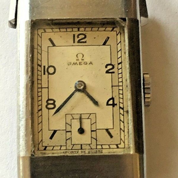 Vintage Omega Tank Watch Stainless Steel Running Rare Importe de Suisse ...
