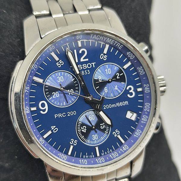 Tissot PRC 200 Watch Chronograph 200m T461 Mens Stainless Steel ...